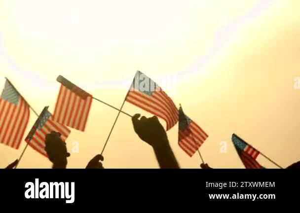 Usa raised flags Stock Videos & Footage - HD and 4K Video Clips - Alamy