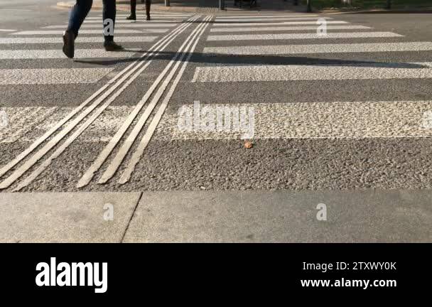 Pedestrian crossing across street Stock Videos & Footage - HD and 4K ...