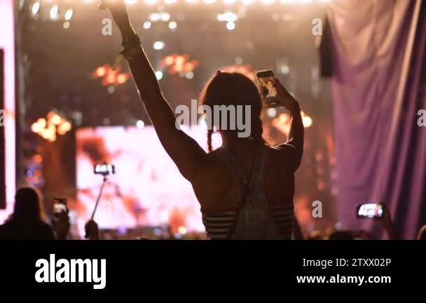 Girl on shoulders music concert Stock Videos & Footage - HD and 4K ...