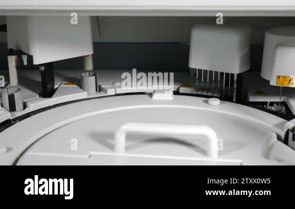 Biochemical blood testing. Blood and DNA sample probes test blood in ...