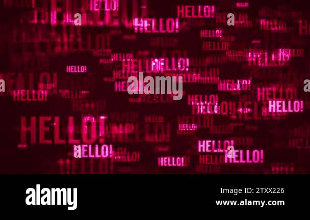 4k Hello Message Background Loop Animation Of Hello Message Word Background Seamless Looping 