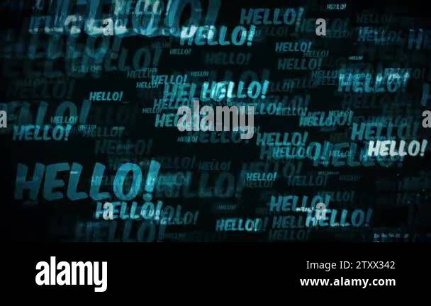 4k Hello Message Background Loop/ Animation of hello message word ...