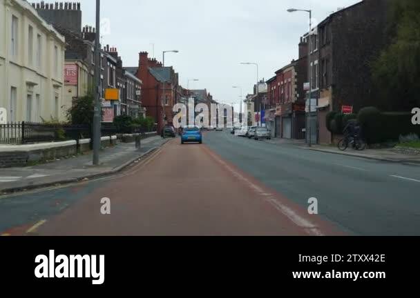 Liverpool, ENGLAND, UNITED KINGDOM - NOVEMBER, 2018: Car driver's point ...