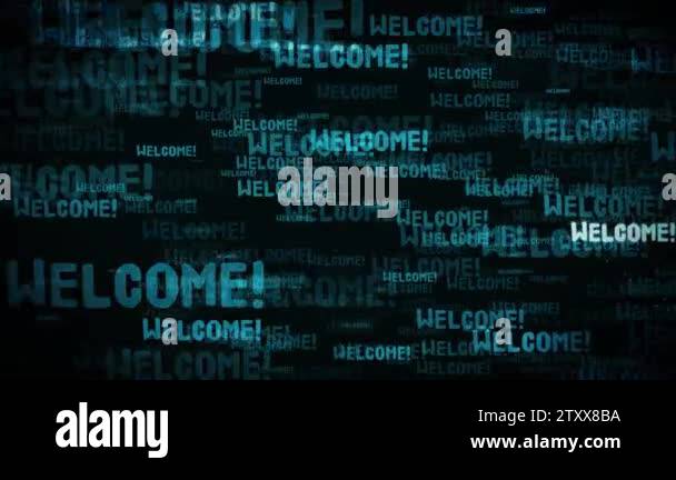 4k Welcome Message Background Loop/ Animation of welcome message word background seamless ...