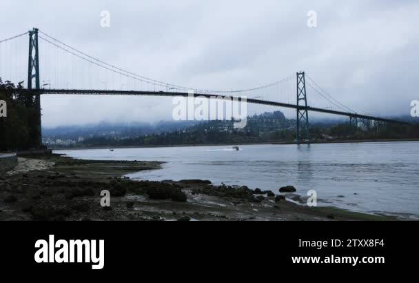 Lions gate bridge entrance in vancouver bc Stock Videos & Footage - HD ...