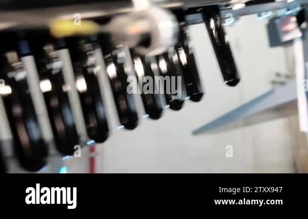 Blowing plastic bottles from PET preform blanks Stock Video Footage - Alamy