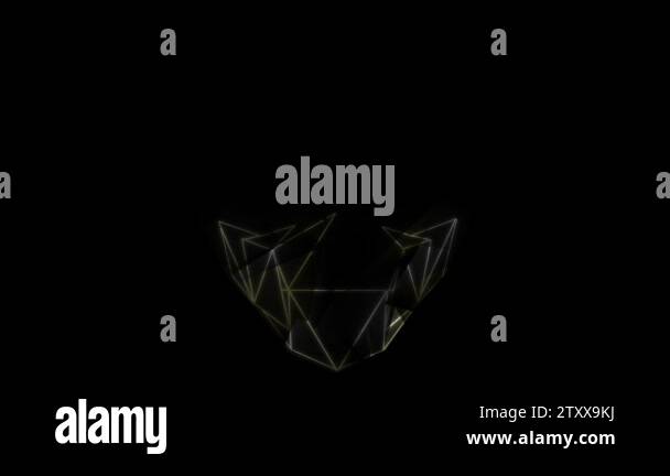 Motion face polygonal shadow lines vj loop art edm visuals HD Stock ...