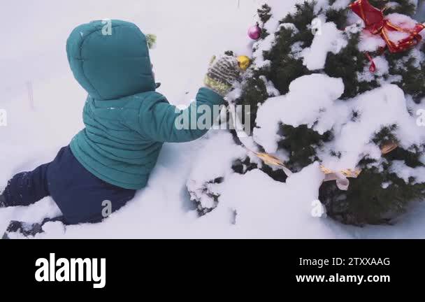 Kid boy near christmas tree Stock Videos & Footage - HD and 4K Video ...