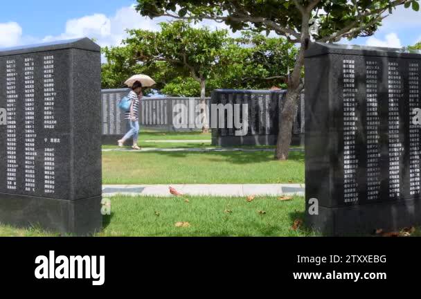 OKINAWA / JAPAN - JULY 2019: The Cornerstone of Peace, monument in ...