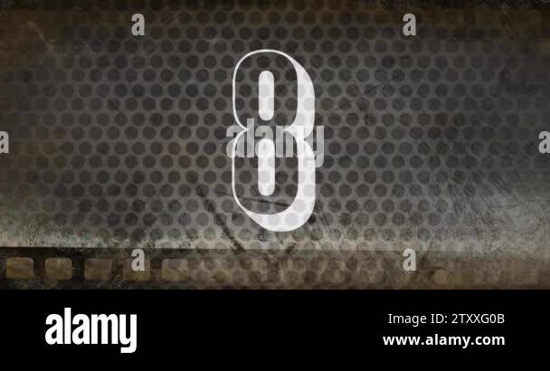 3d countdown animation sizzling against a grey fence in background 4k ...