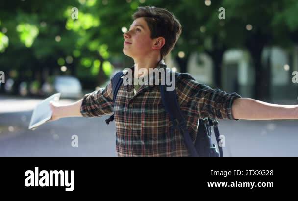 School boy standing Stock Videos & Footage - HD and 4K Video Clips - Alamy
