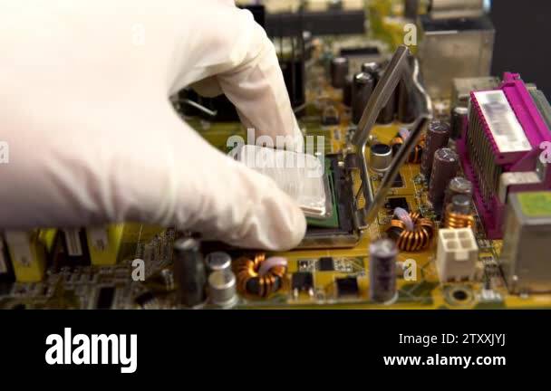 Inserts a central processor onto the motherboard. The processing system ...