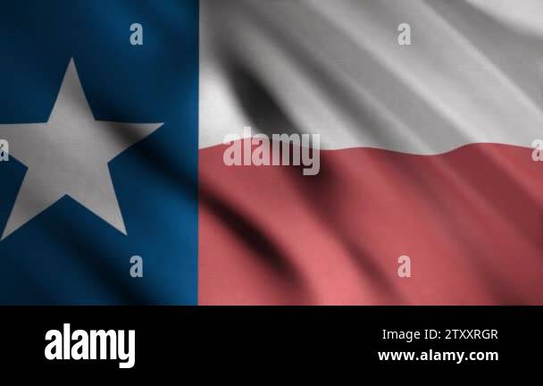 Realistic Texas United States of America state flag waving in the wind ...