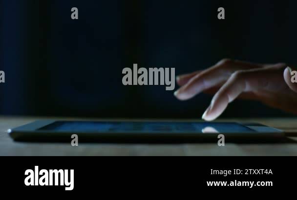 hand typing and touch a screen LCD and interacts with applications and ...