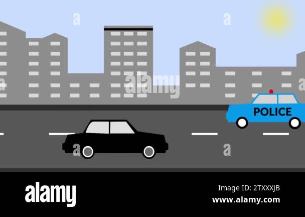 Cartoon city traffic. Business center with road highway avenue ...