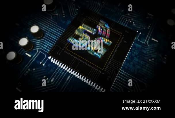 5g mobile network futuristic hologram 3D rendering animation. Dynamic ...