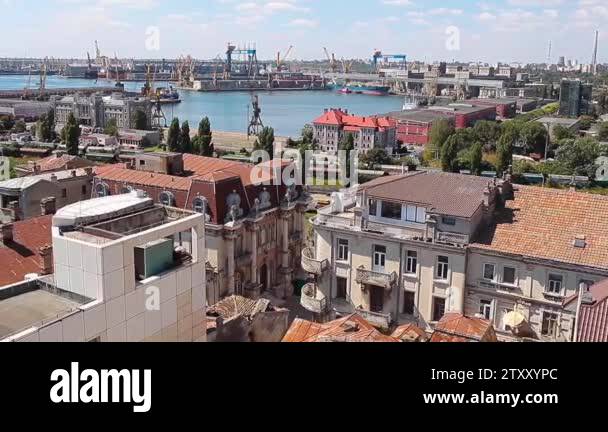 A mix of old and modern buildings in the old town, with the commercial ...