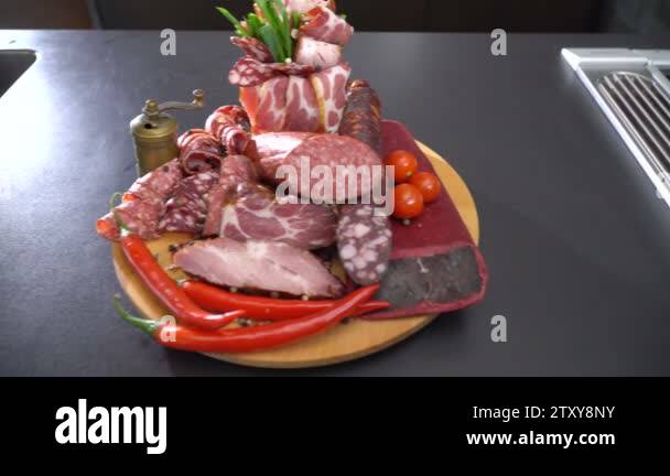 Salami cold cuts sausage Stock Videos & Footage - HD and 4K Video Clips ...