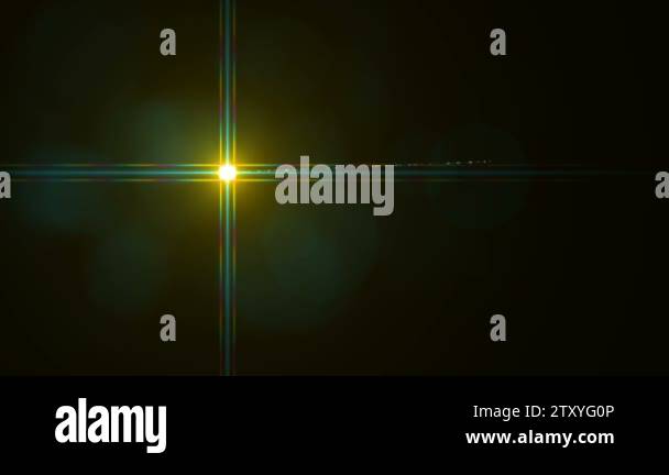 Abstract of lighting digital lens flare in dark background.Nature of ...