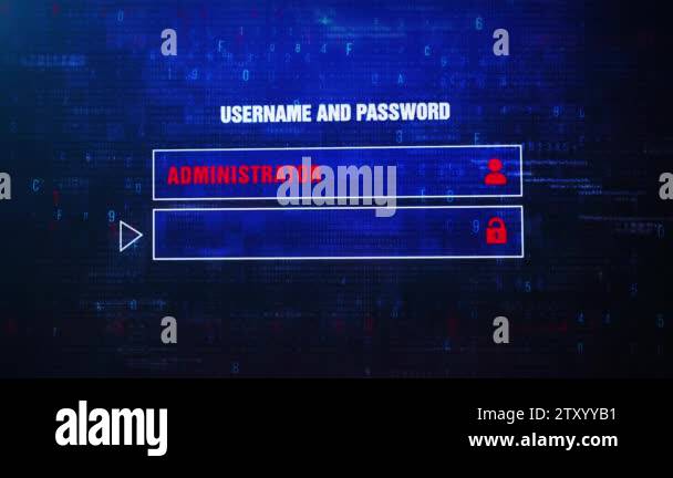 Safety Alert Warning Error Message Blinking On Screen Stock Video