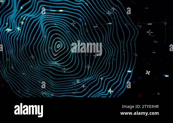 Internet technology and cyber security concept, realistic radar with ...