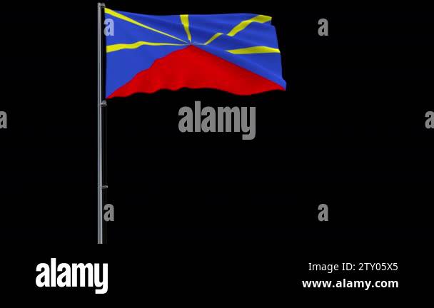 Flag of Reunion on transparent background, 4k prores 4444 footage with ...