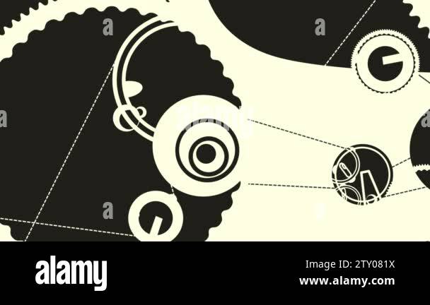 Black and white mechanical background, 4K, loop Stock Video Footage - Alamy
