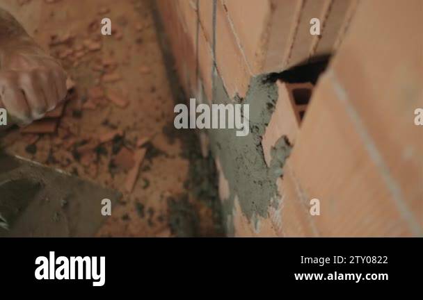 People working in construction site. Busy caucasian man at work in new ...
