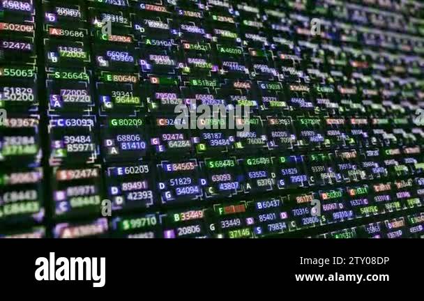Abstract background of numbers in cells. Animation. Computer background ...