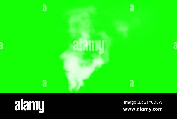 Alpha Channel. White vapor or smoke slowly rises upwards gradually ...