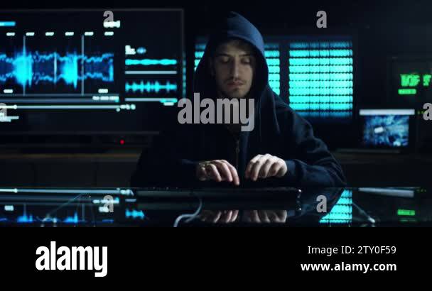 Hacker Tries To Enter The System Using Codes And Numbers To Find Out