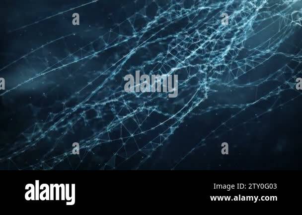 Abstract random digits plexus nodes connections form network For visuals vj internet ...