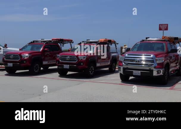 SAN DIEGO, CALIFORNIA / USA - JULY 2018: View of lifeguard trucks ...