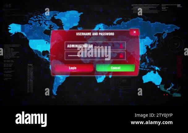 Bad Rabbit Alert Warning Attack on Screen World Map Stock Video Footage - Alamy