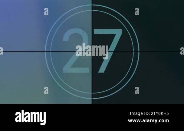 Film vintage countdown from 30 to 1. Movie film strip with countdown ...