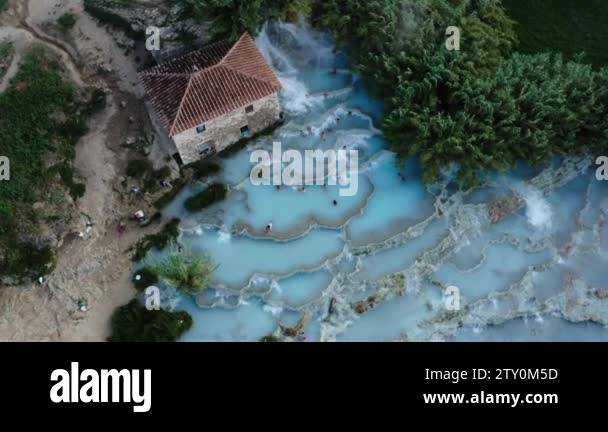 Natural Spa World Famous with Waterfalls and Hot Springs. Thermal Water ...