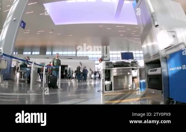 Houston, Texas, USA-January 11, 2019 - Inside of the terminal at the ...