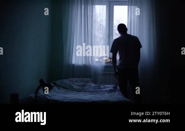 Back view man looking out window Stock Videos & Footage - HD and 4K ...