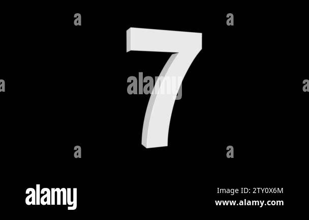 Countdown from 10 to 0 with numbers flying into camera. Two versions ...