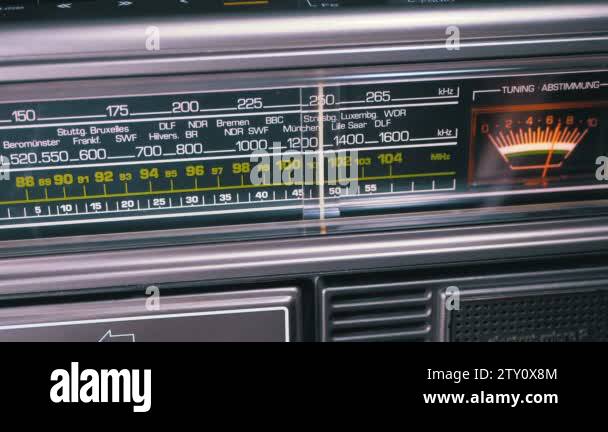 Tuning Analog Radio Dial Frequency on Scale of the Vintage Receiver ...