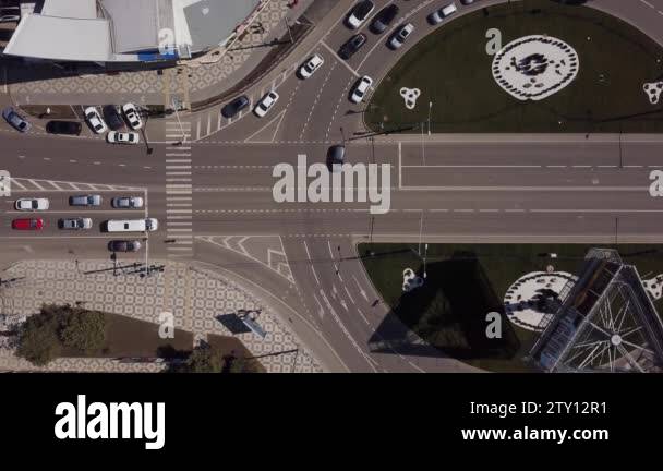 elevated road junction and interchange overpass Stock Video Footage - Alamy