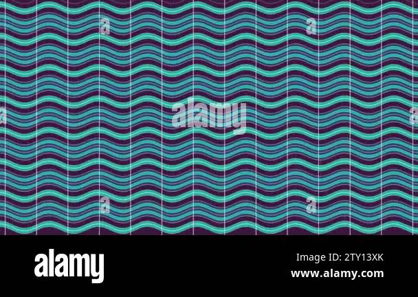 2D graphic video pattern with a horizontal wave effect that moves to ...