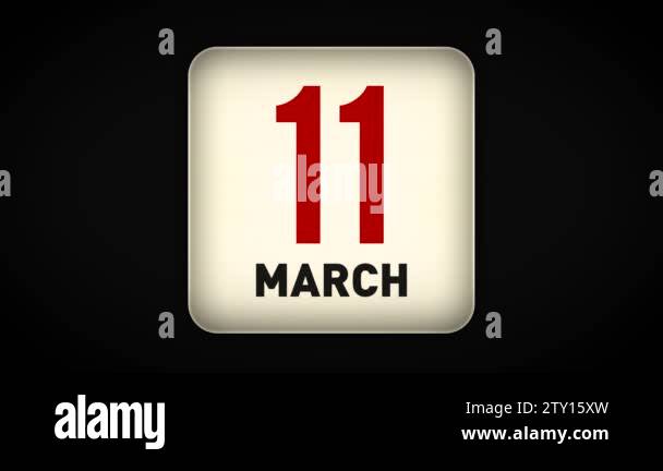 4k Year Calendar With Month And Numbers Countdown/ 4k motion graphic ...