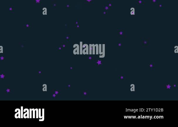 Beautiful, purple shooting stars on dark background, cartoon animation ...