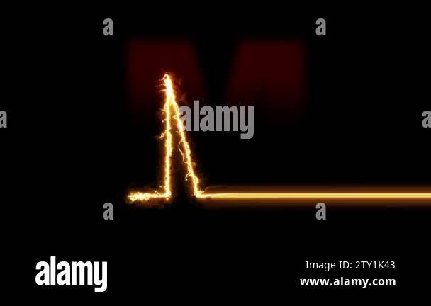 Letter M reveal. Fire plasma glowing motion wipes to center. 4K 60 fps ...