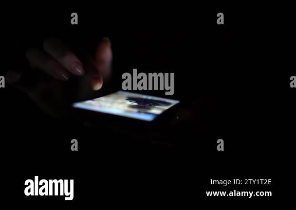 Fingers make gestures touching and swiping the screen of a mobile ...