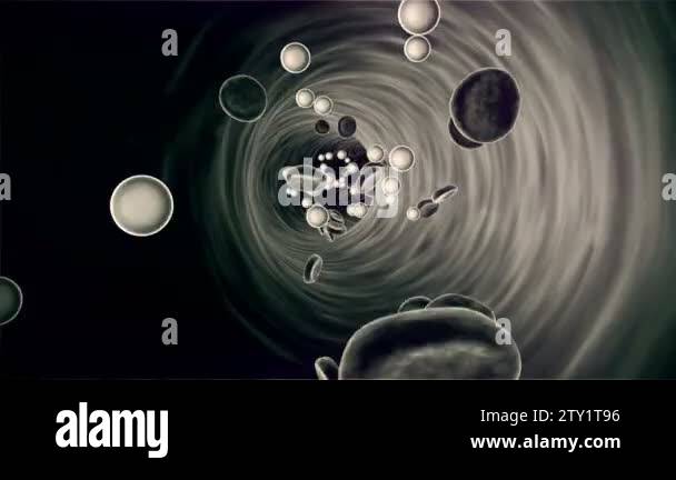 drugs in a blood, drugs inside the blood vessel, insulin and leukocytes ...