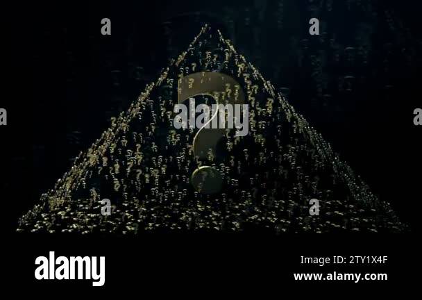Pyramid of Question marks episode 1 Stock Video Footage - Alamy