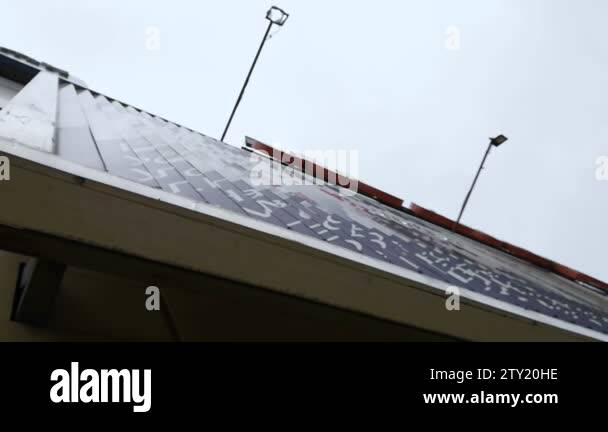 Low angle shot of Trivision Billboard hoarding in action. Large outdoor ...