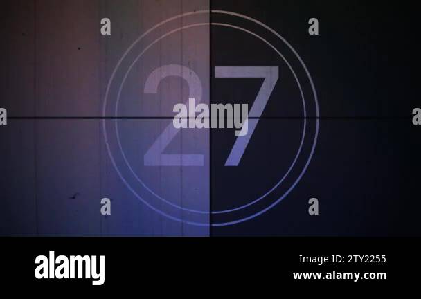 Film vintage countdown from 30 to 1. Movie film strip with countdown ...